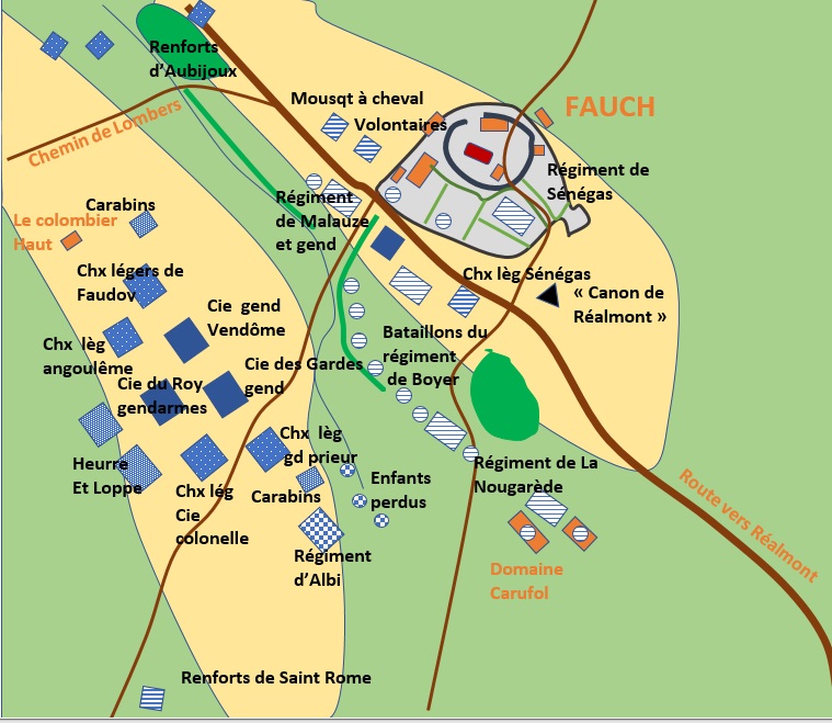 Le combat de Fauch, une bataille des guerres de Rohan en Languedoc ...